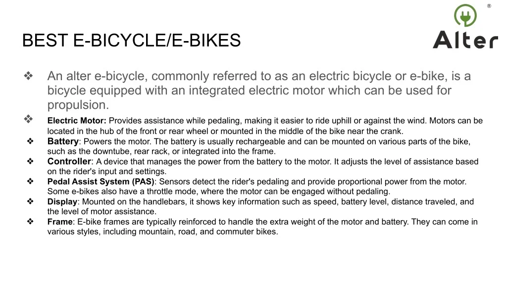 PPT - "Discover the Innovation and Sustainability of Alter Bicycles ...