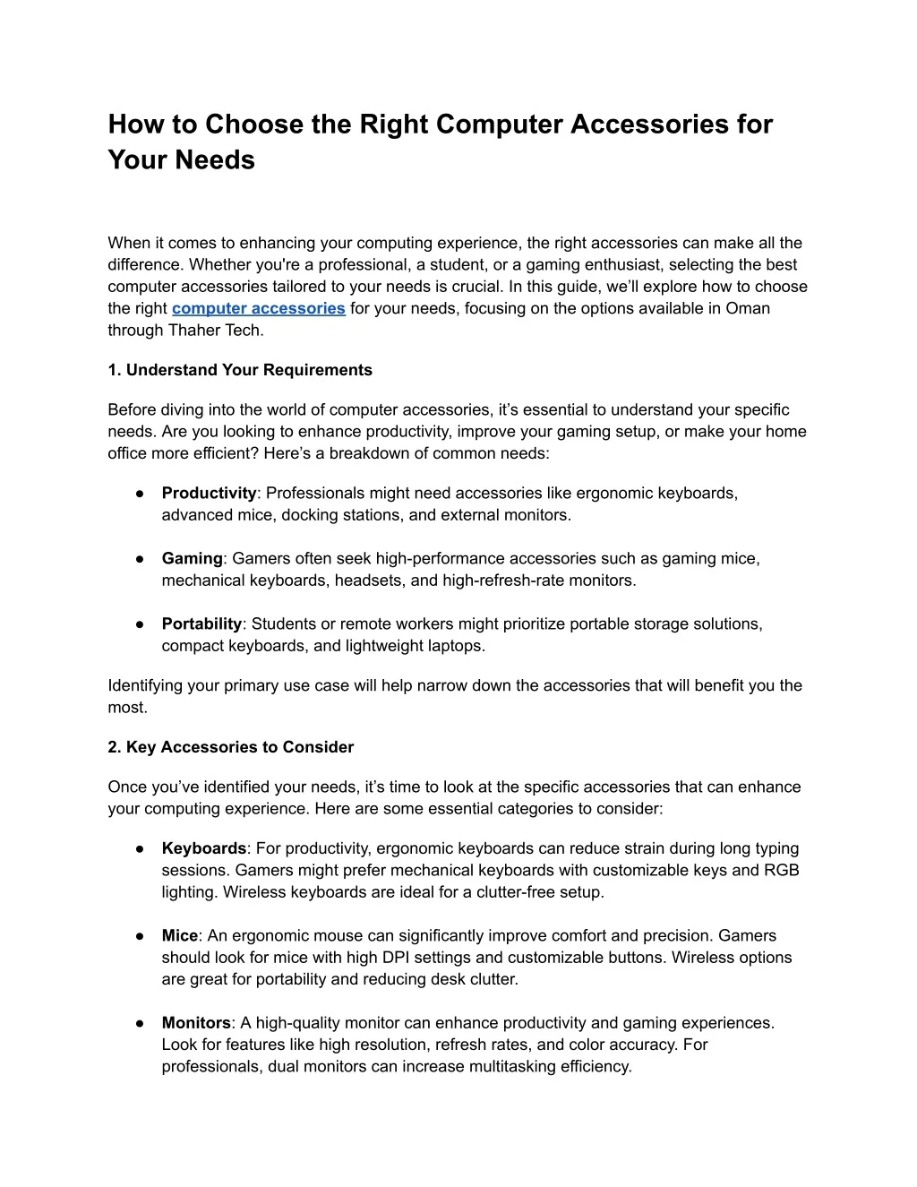 PPT - How to Choose the Right Computer Accessories for Your Needs PowerPoint Presentation - ID ...