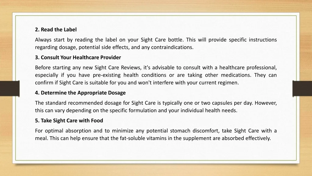 PPT - Sight Care Eye SupplementSight Care Eye SupplementSight Care Eye ...