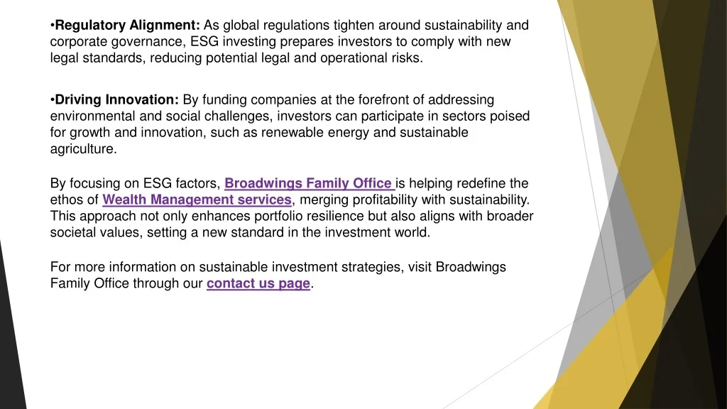 PPT - How ESG Investing is Redefining Wealth Management PowerPoint ...