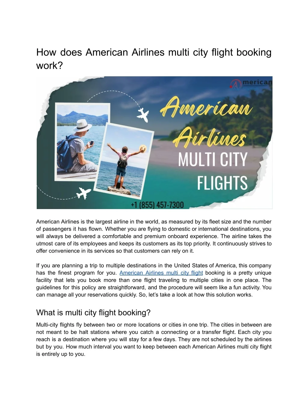 PPT - How does American Airlines multi city flight booking work ...