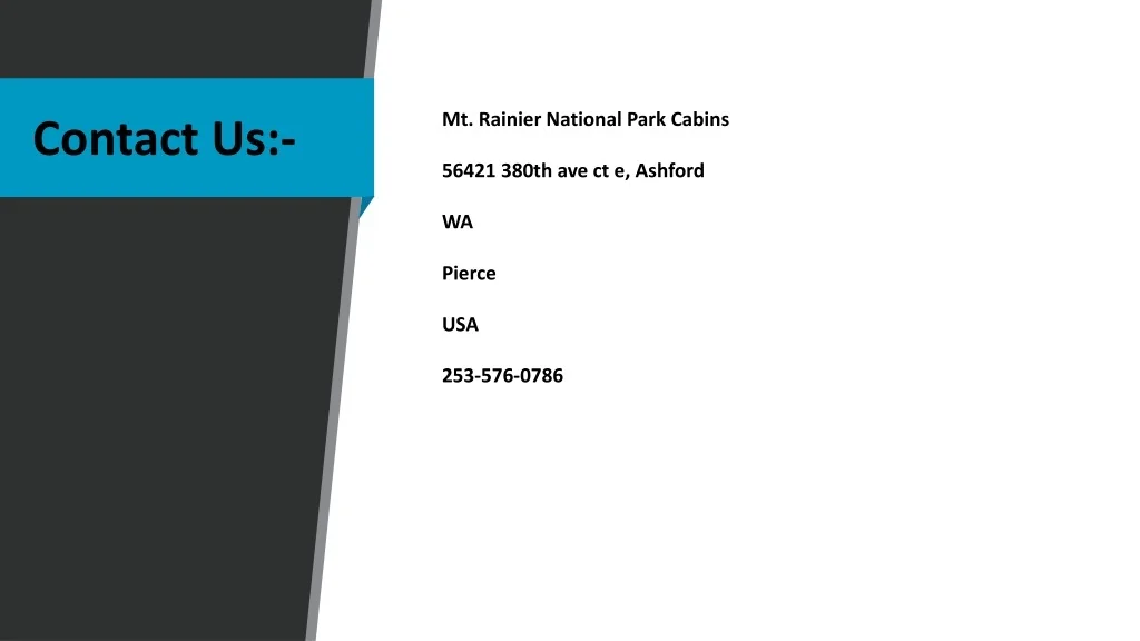 PPT - Cabins Near Mt Rainier National Park Mtrainiernationalparkcabins.com PowerPoint ...
