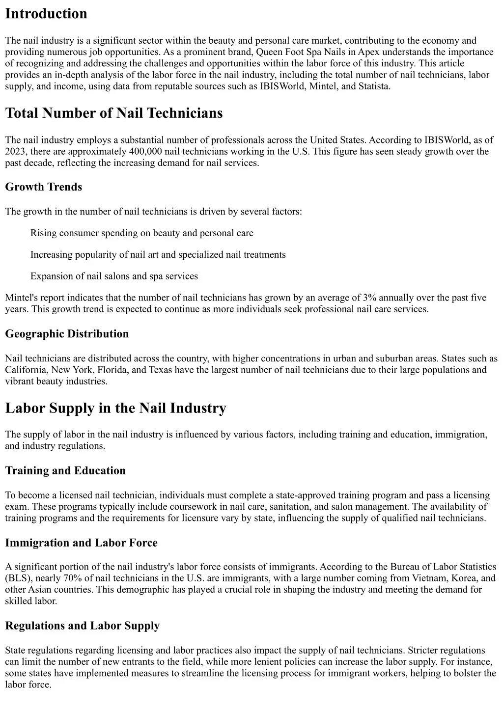 PPT - Queen Foot Spa Nails: An In-Depth Look at the Labor Force in the ...