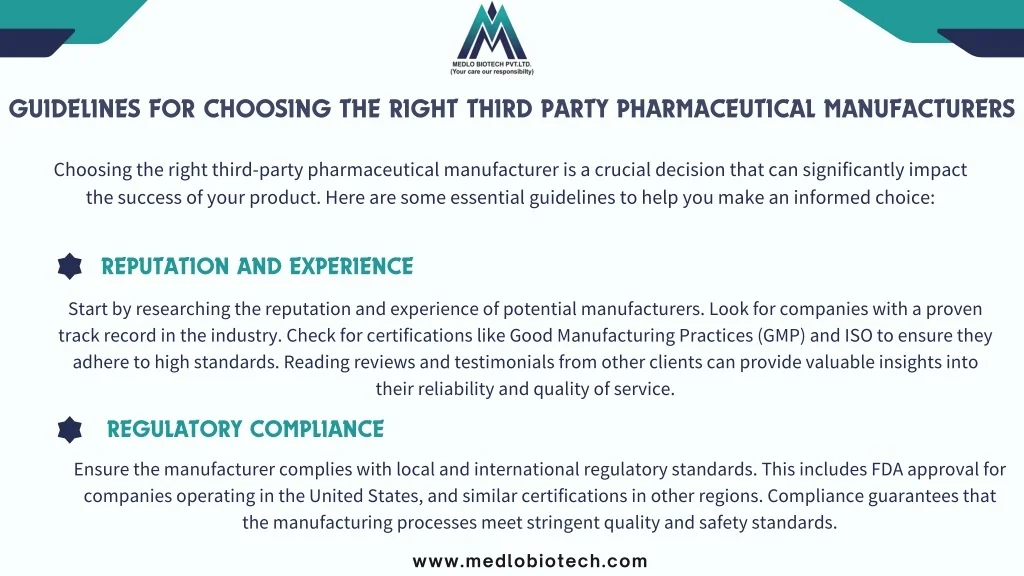 PPT - Guidelines for Choosing the Right Third Party Pharmaceutical ...