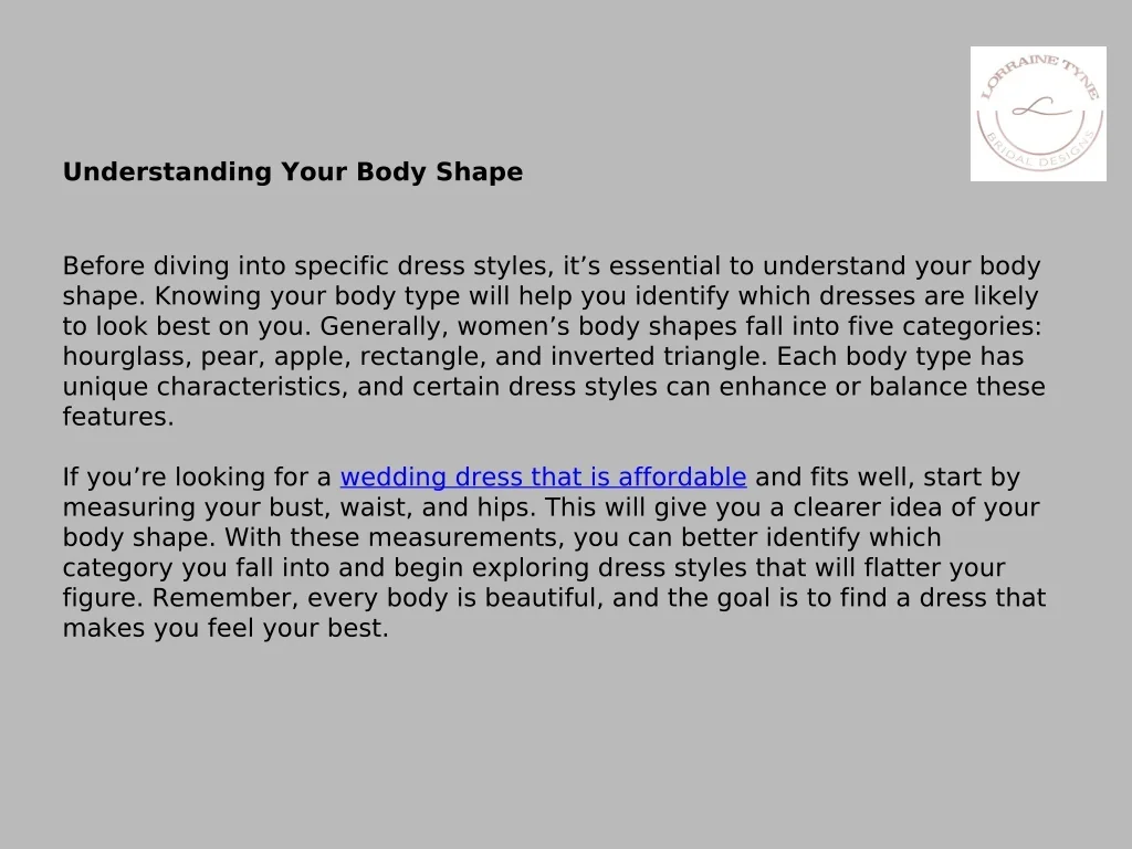 PPT - How To Choose The Perfect Wedding Dress For Your Body Type ...