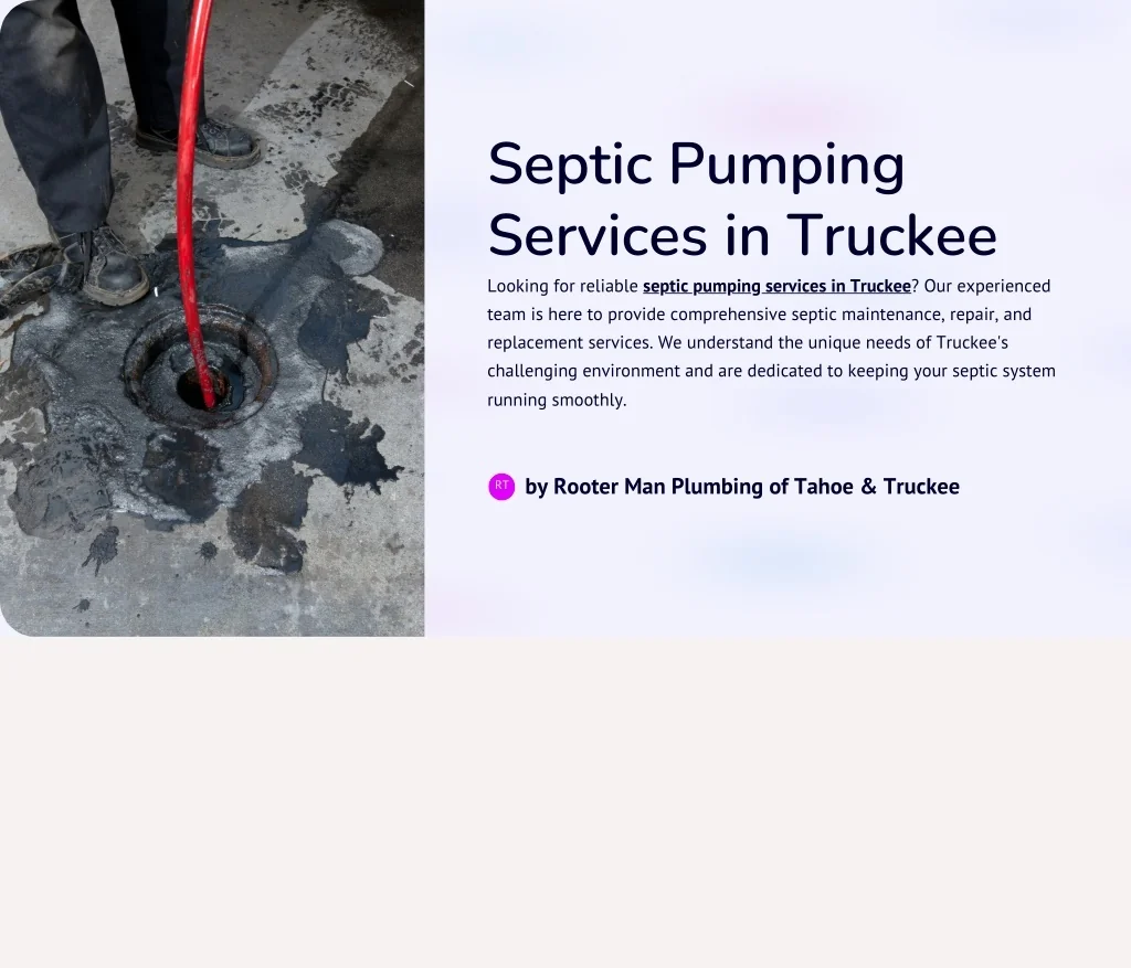 PPT - Septic Pumping Services in Truckee | Rooter Man Plumbing of Tahoe ...