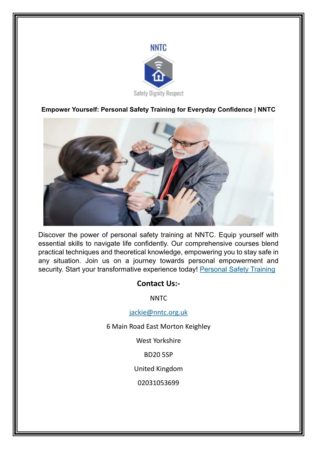 PPT - Empower Yourself: Personal Safety Training for Everyday ...