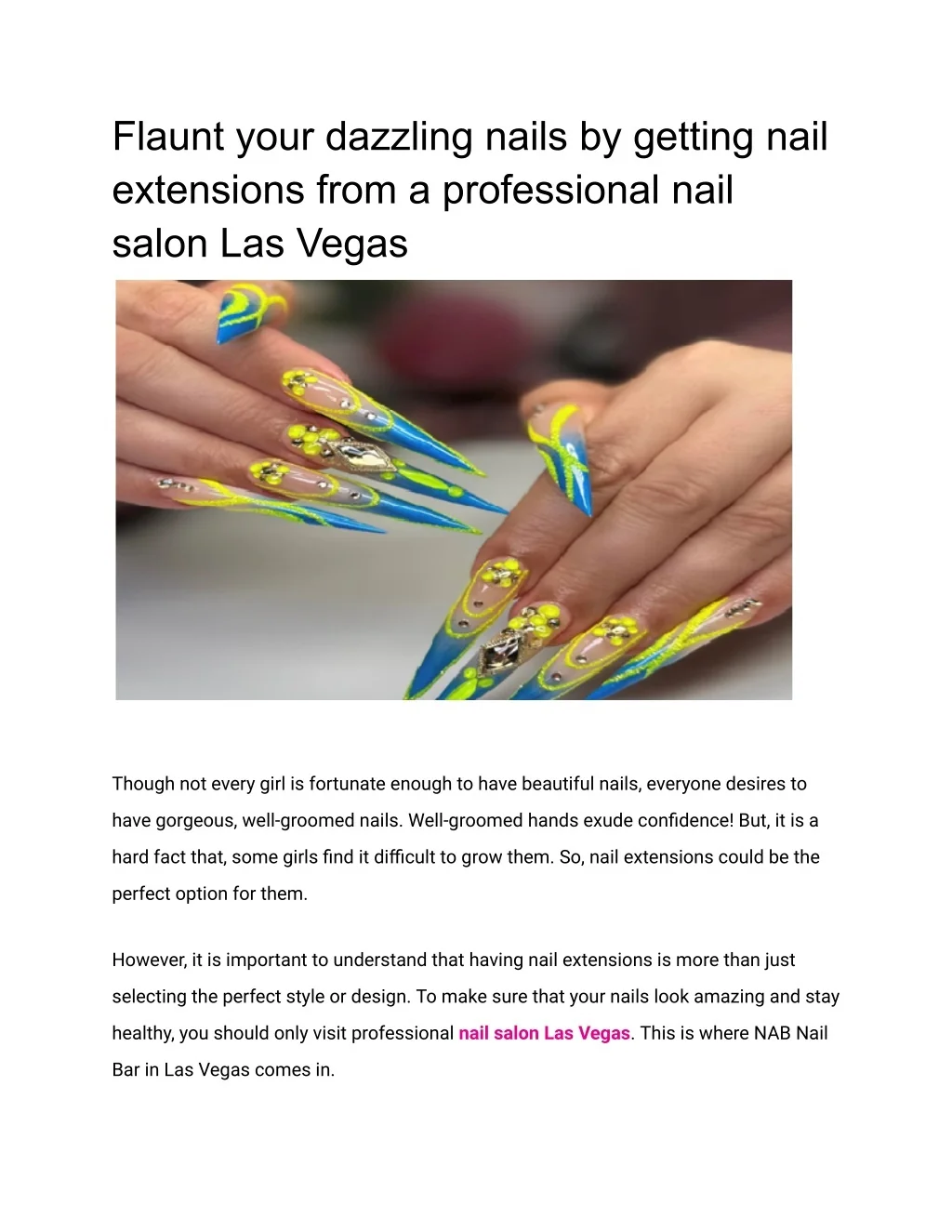 PPT - Flaunt your dazzling nails by getting nail extensions from a ...