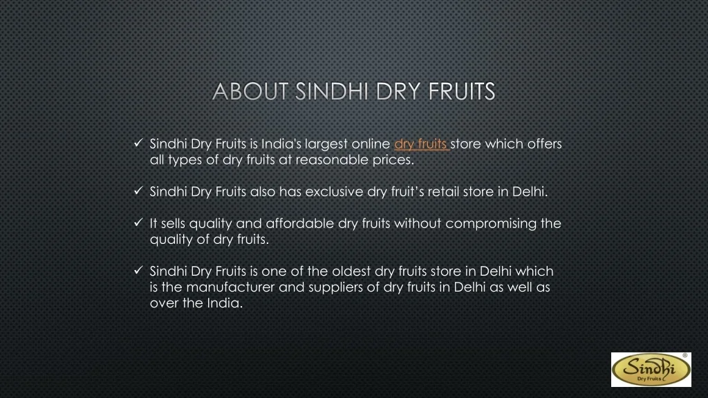 PPT - Dry Fruit - Sindhi Dry Fruits PowerPoint Presentation, free ...