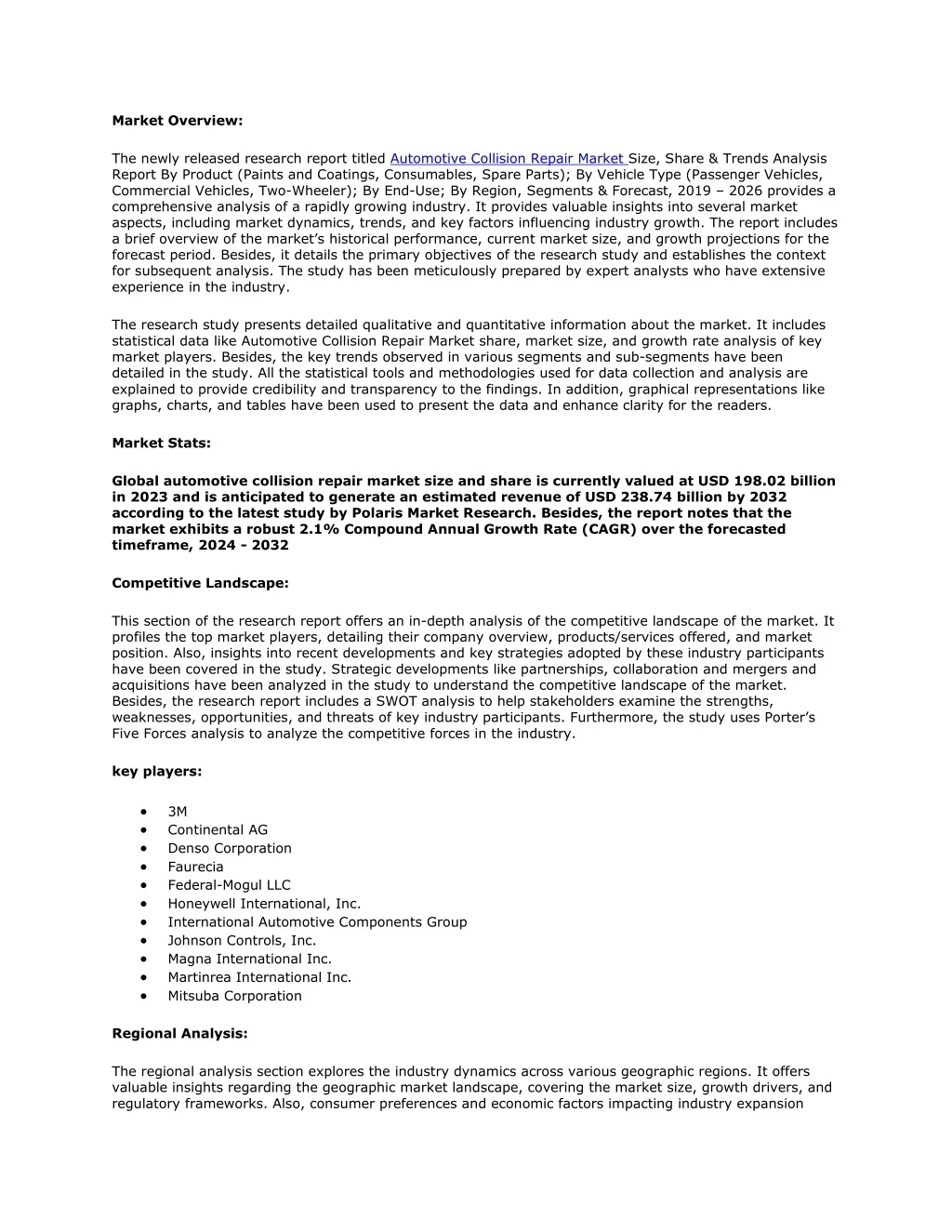 PPT - Automotive Collision Repair Market PowerPoint Presentation, free ...