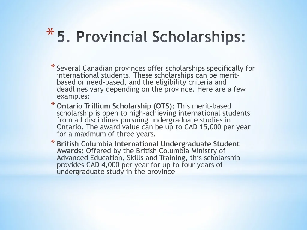 PPT - Top 10 Undergraduate Scholarships for Indian Students in ...