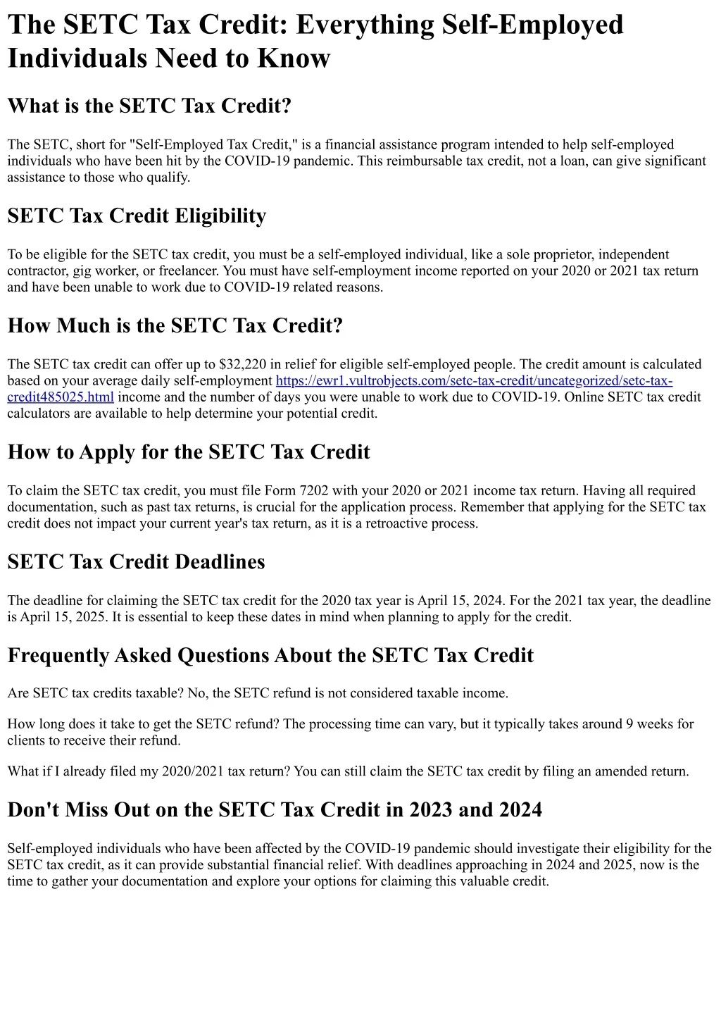PPT - What is the SETC Tax Credit? PowerPoint Presentation, free ...