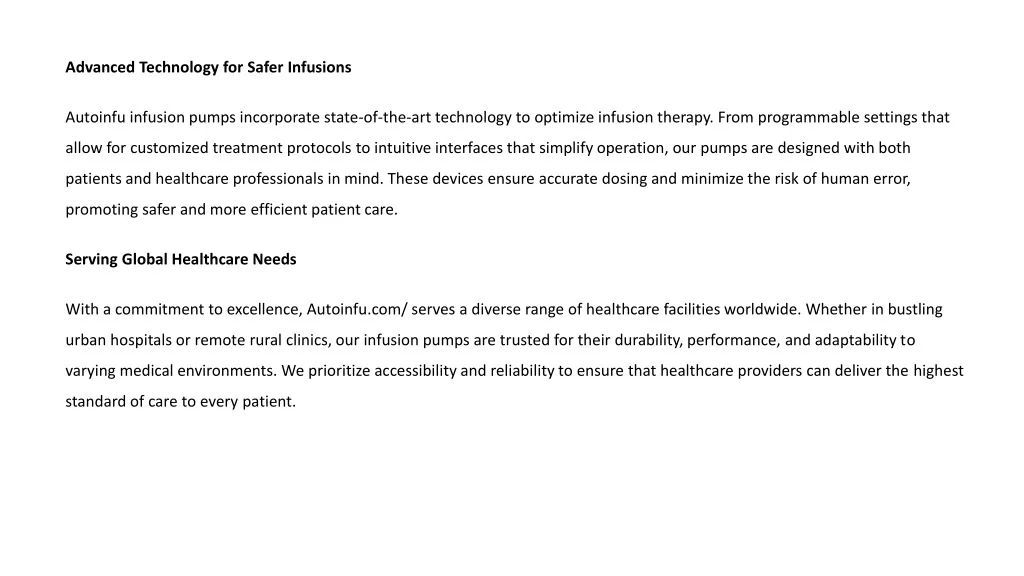 PPT - The Advancements and Benefits of Auto Infusion Pumps in Modern ...