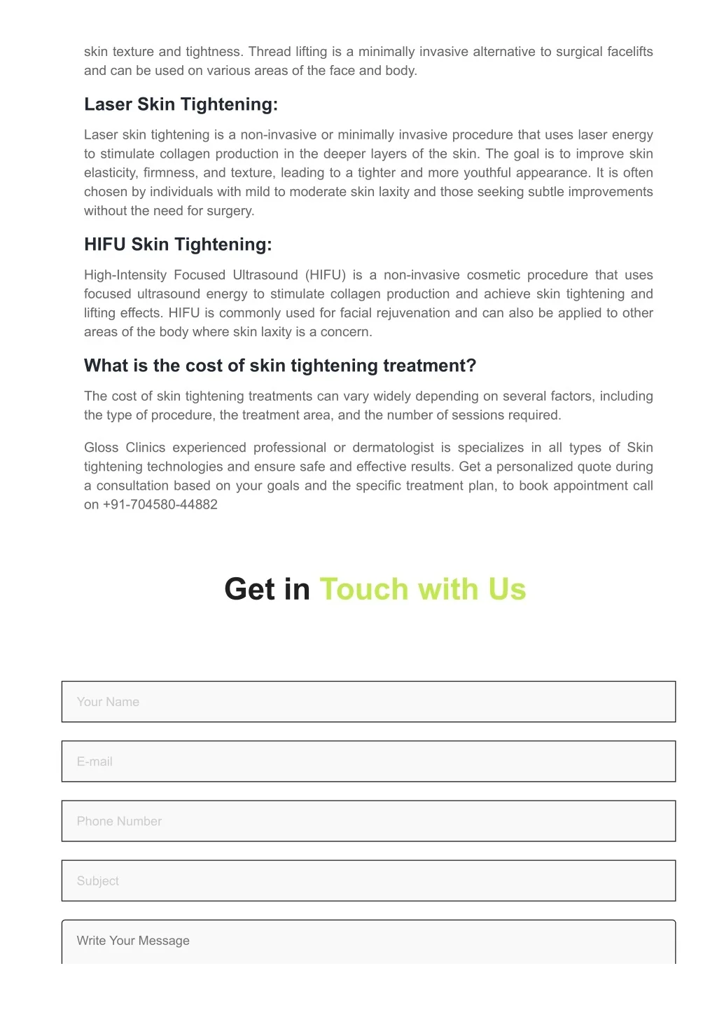 PPT - Achieving Youthful Radiance Skin Tightening Treatment in Mumbai ...