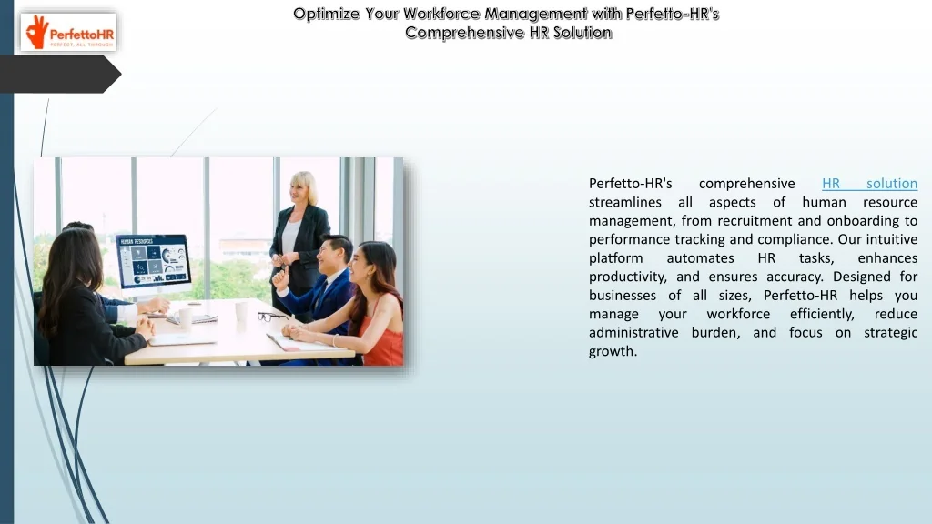 PPT - Enhance Workforce Efficiency with Perfetto-HR's All-In-One HR Solution PowerPoint ...