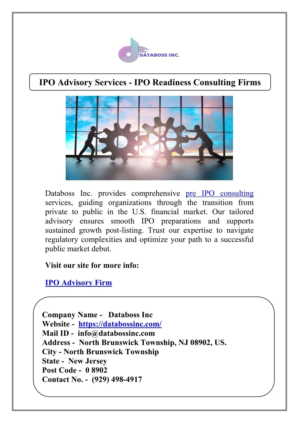 PPT - IPO Advisory Services - IPO Readiness Consulting Firms PowerPoint ...