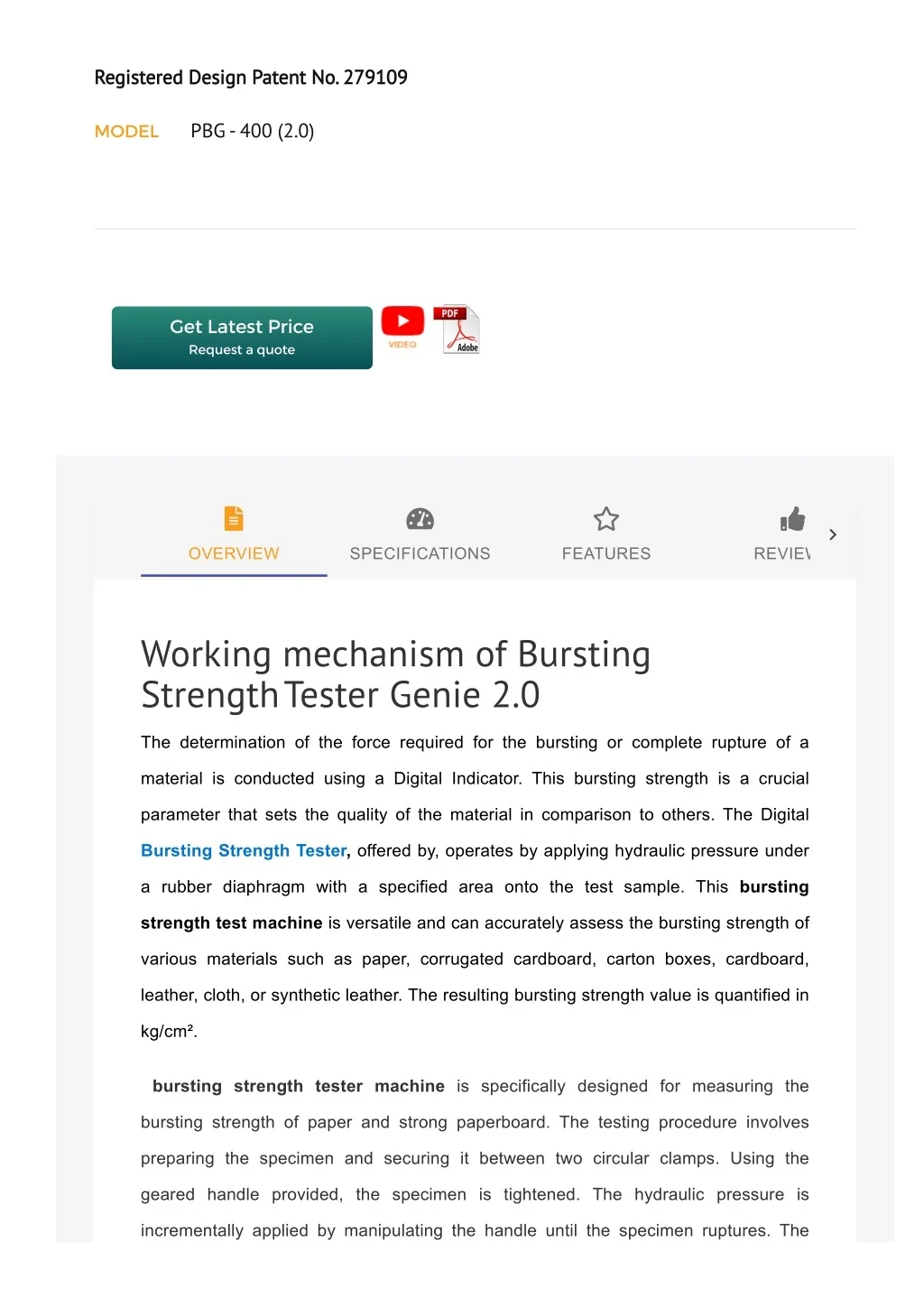 PPT - Bursting Strength Tester Genie 2.0 PowerPoint Presentation, free ...