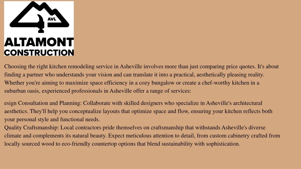 PPT - Expert Kitchen Remodeling Services In Asheville - Altamont Construction PowerPoint ...