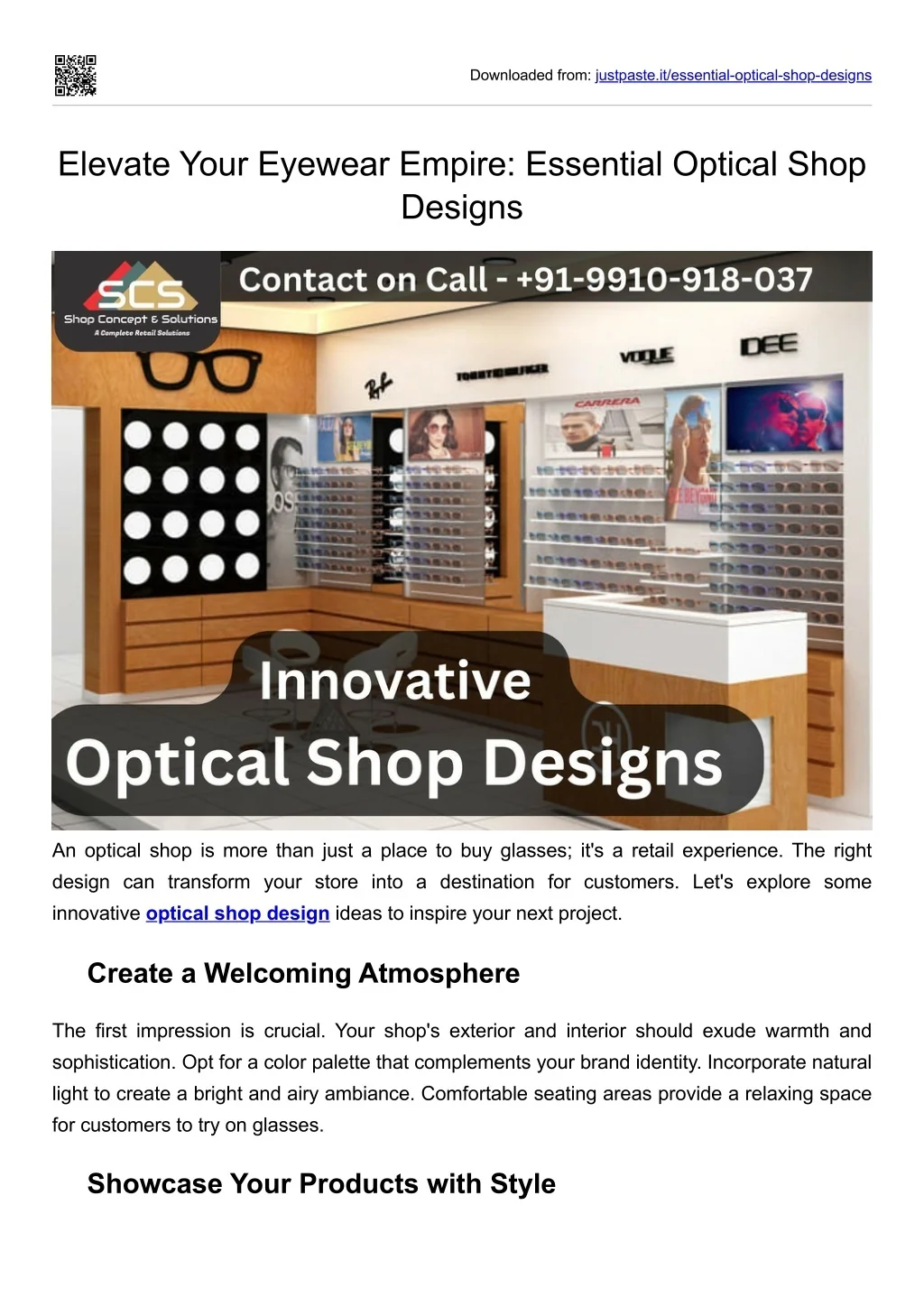 PPT - essential-optical-shop-designs-by-shopconcept-and-solution ...