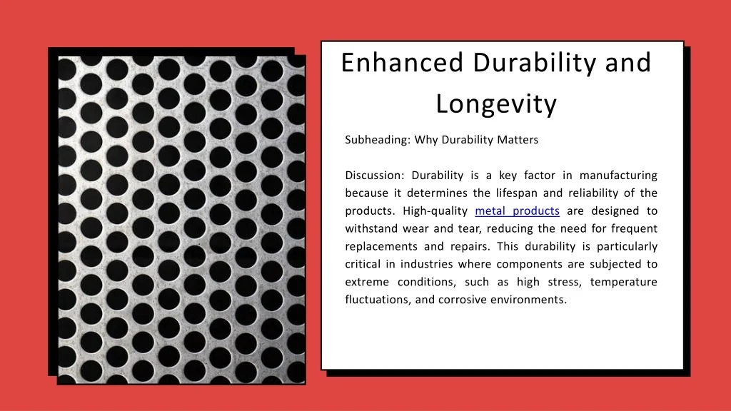 PPT - The Benefits of Using High-Quality Metal Products in ...