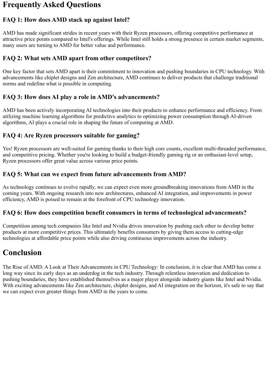 PPT - The Rise of AMD: A Look at their Advancements in CPU Technology ...