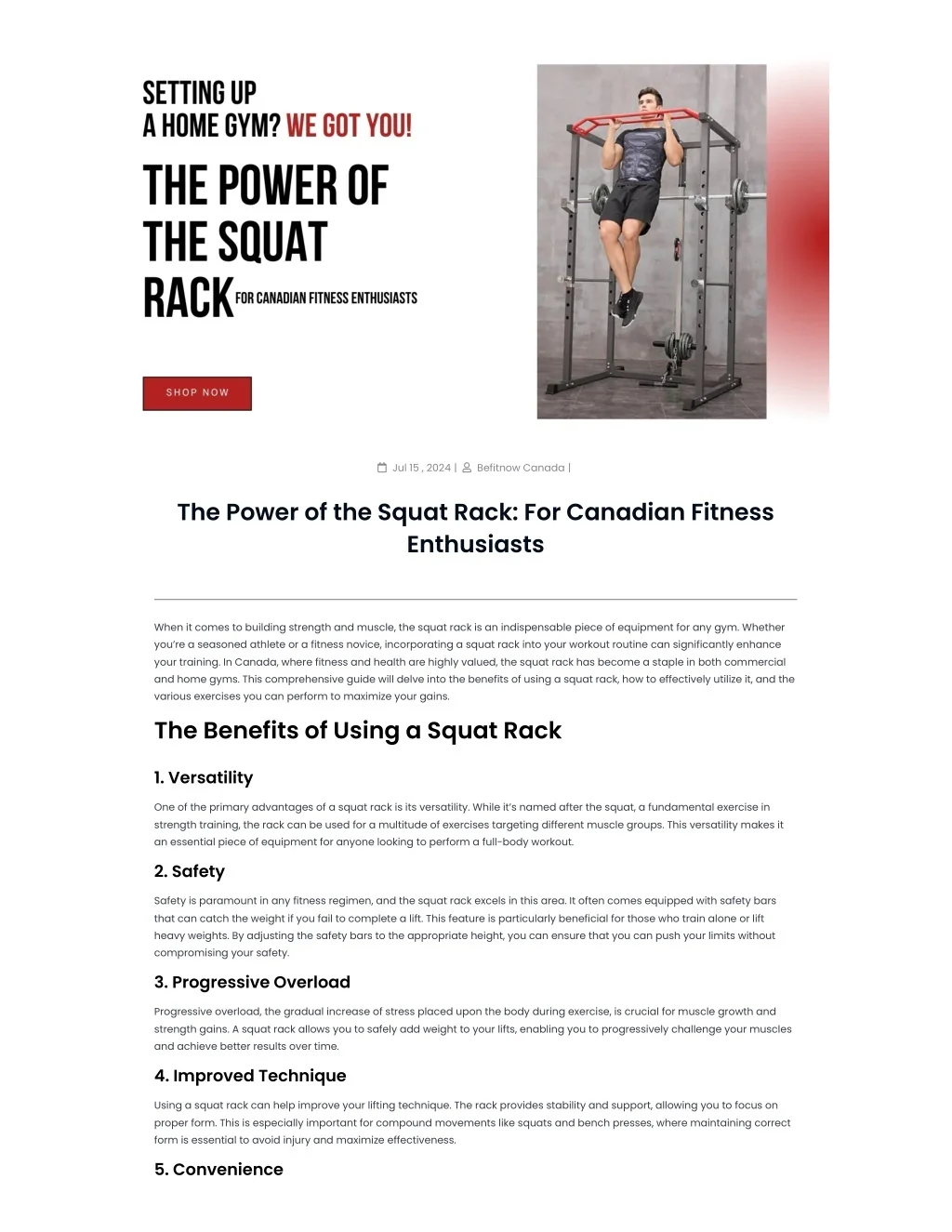 PPT - The Power of the Squat Rack For Canadian Fitness Enthusiasts ...