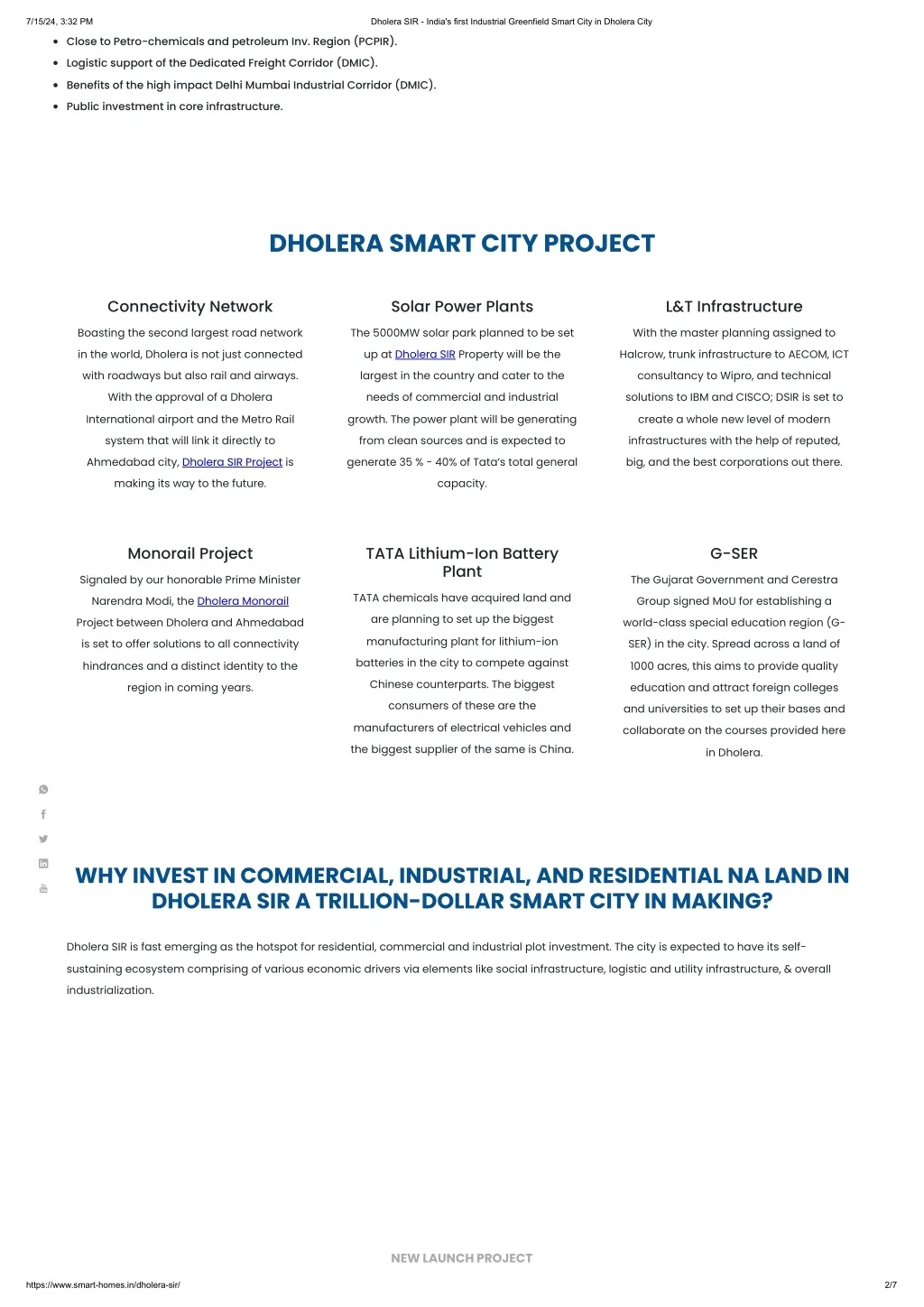 PPT - Dholera SIR - India's first Industrial Greenfield Smart City in ...
