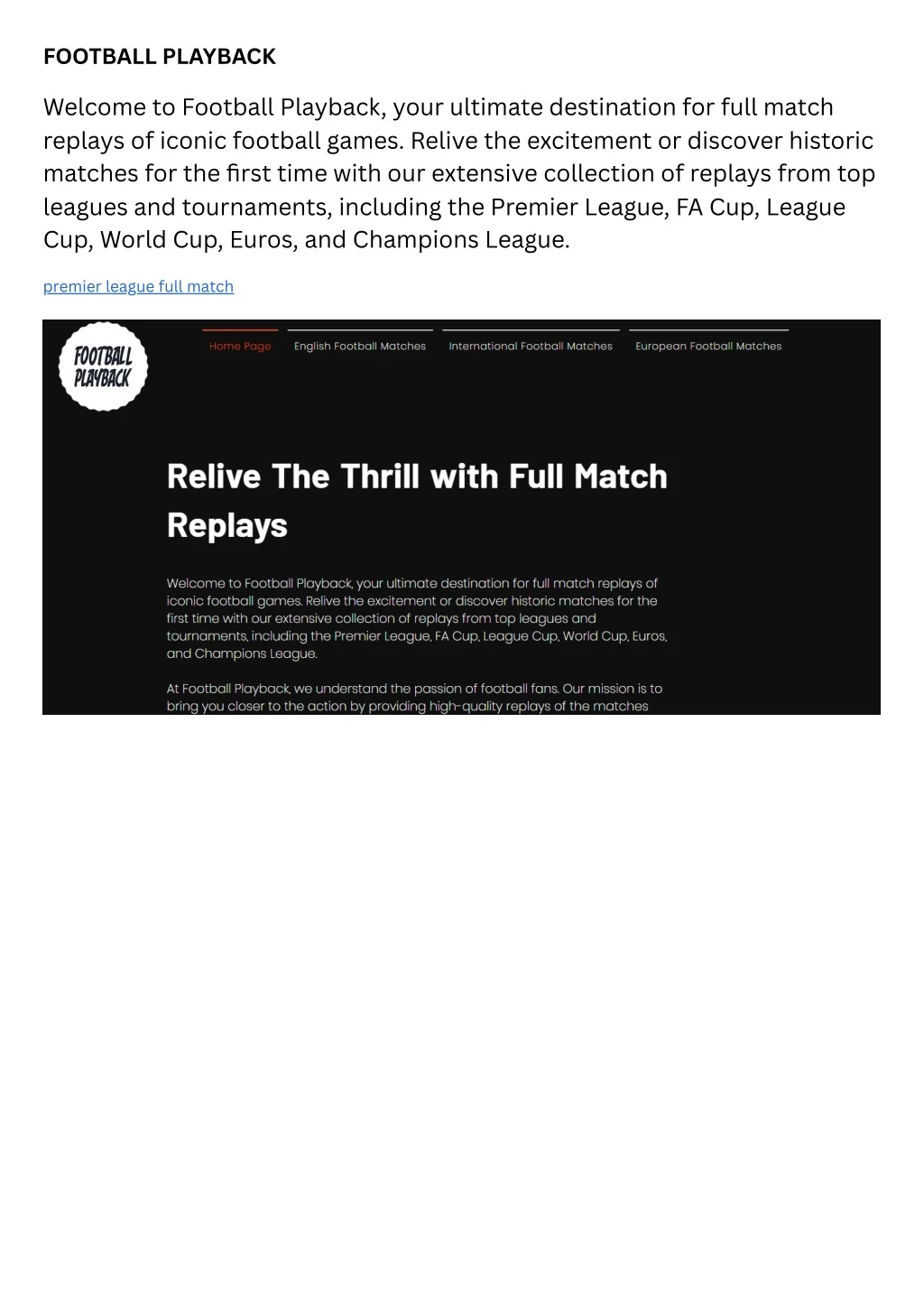 PPT - FOOTBALL PLAYBACK PowerPoint Presentation, free download - ID ...