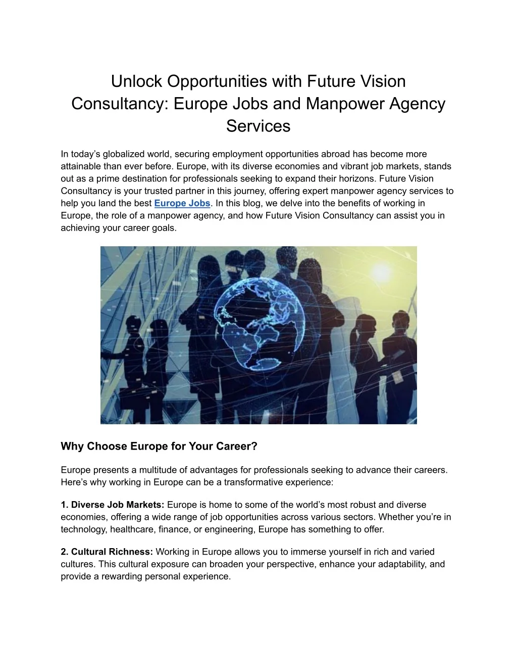 PPT - Unlock Opportunities with Future Vision Consultancy_ Europe Jobs ...