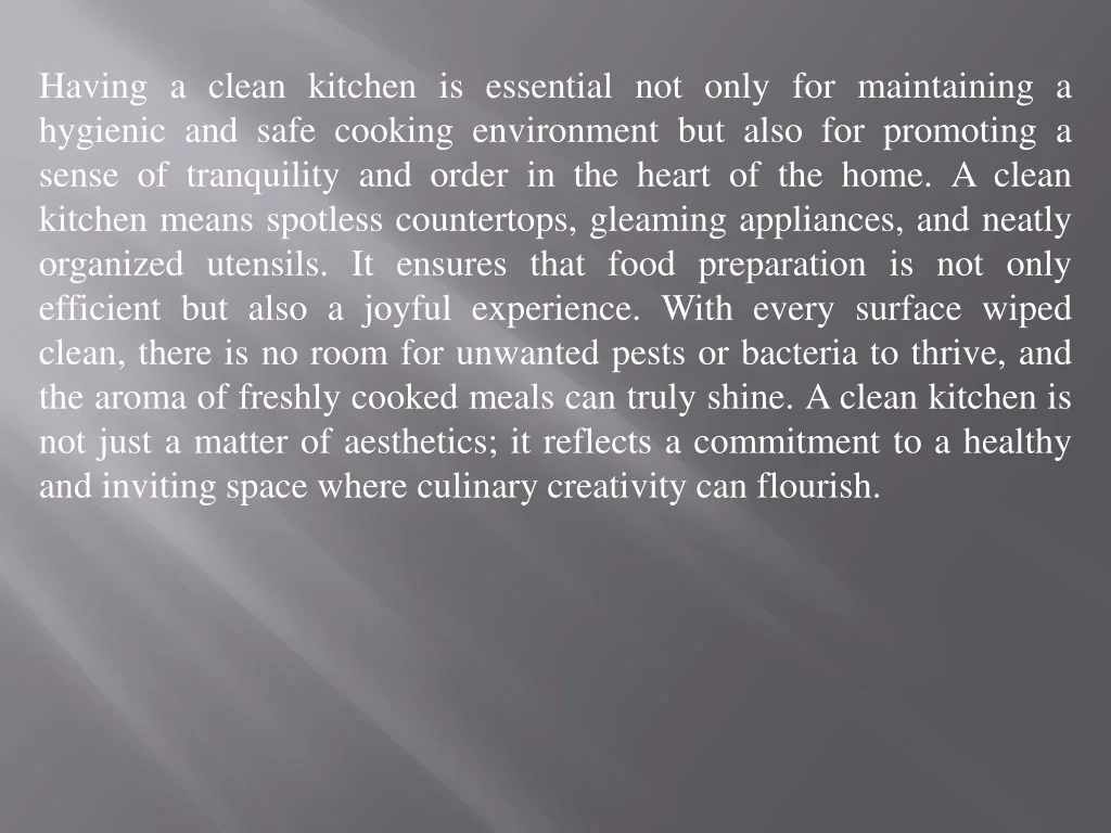 PPT - Kitchen Cleaning Services by Make It Shine Cleaning PowerPoint Presentation - ID:13398516