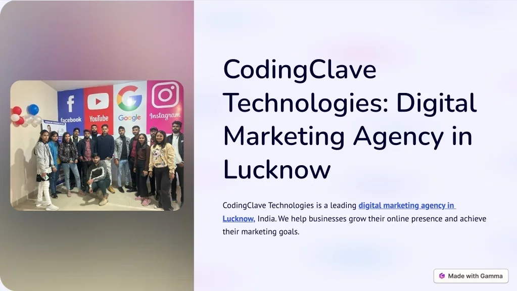 PPT - Digital Marketing Agency in Lucknow-CodingClave Technologies PowerPoint Presentation - ID ...