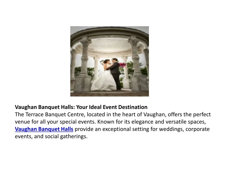 PPT - Banquet Hall Vaughan PowerPoint Presentation, free download - ID ...