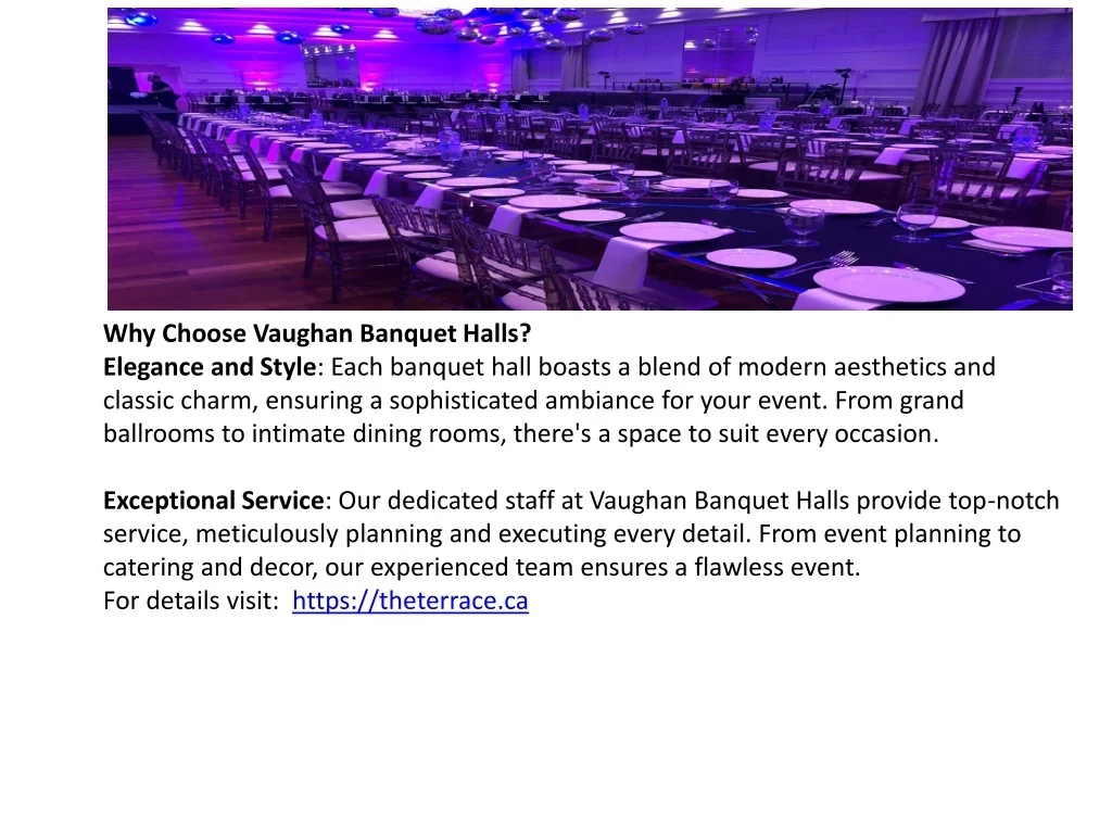 PPT - Banquet Hall Vaughan PowerPoint Presentation, free download - ID ...