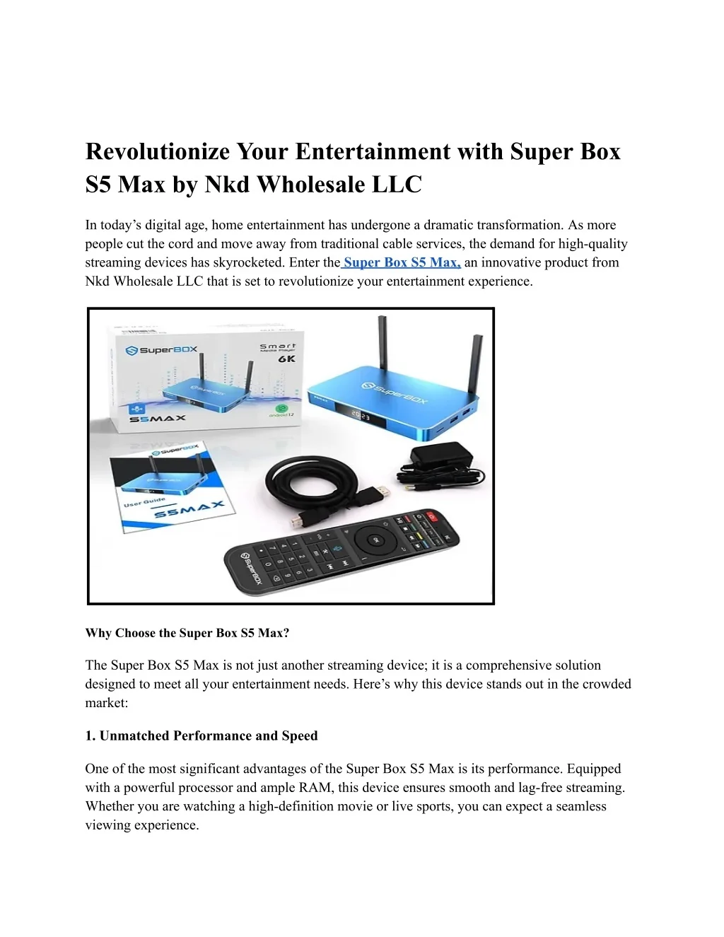 PPT - Revolutionize Your Entertainment with Super Box S5 Max by Nkd ...