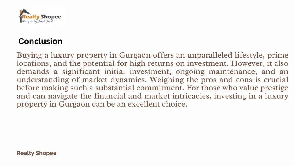 PPT - The Pros and Cons of Buying a Luxury Property in Gurgaon ...
