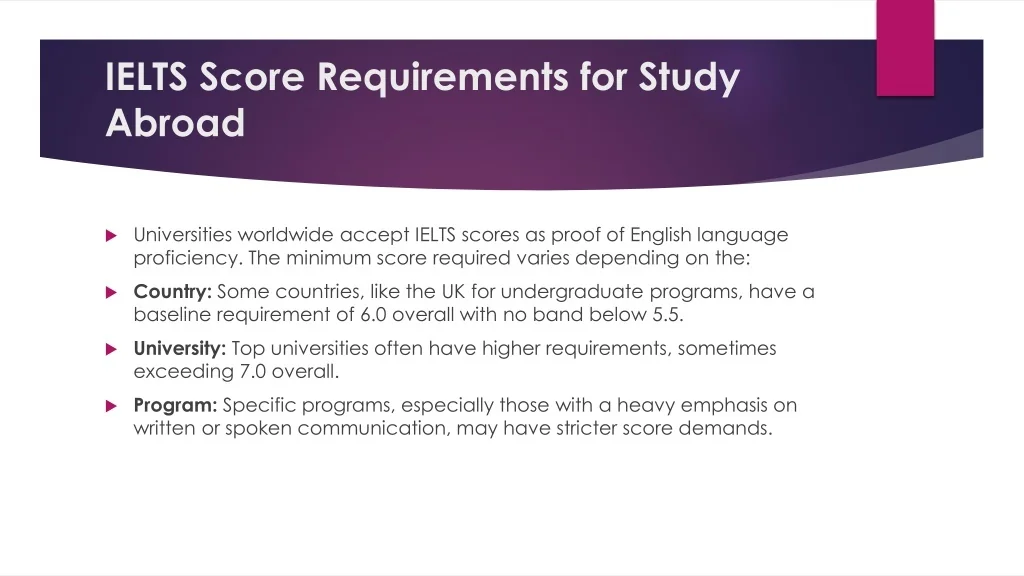 PPT - Is 6.5 a Good Score in IELTS for Study Abroad? PowerPoint ...