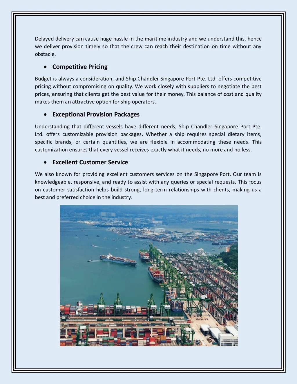 PPT - Why Choose Ship Chandler Singapore Port Pte. Ltd. for Food ...