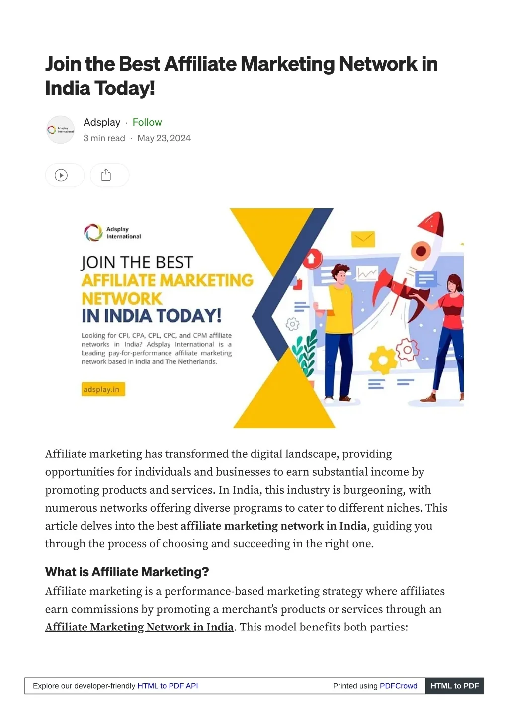 PPT - Join the Best Affiliate Marketing Network in India Today ...