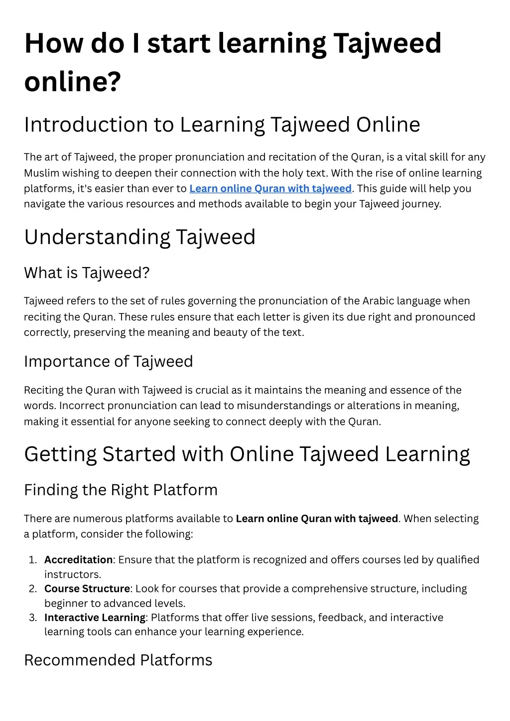 PPT - How do I start learning Tajweed online PowerPoint Presentation, free download - ID:13418997