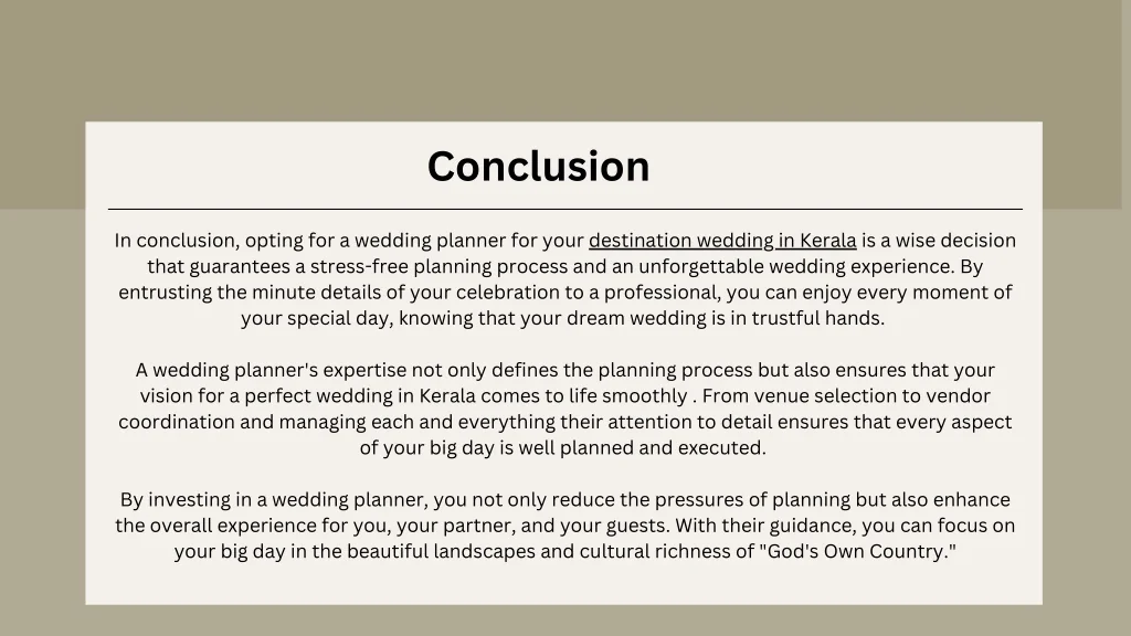 PPT - Destination Wedding in kerala PowerPoint Presentation, free ...