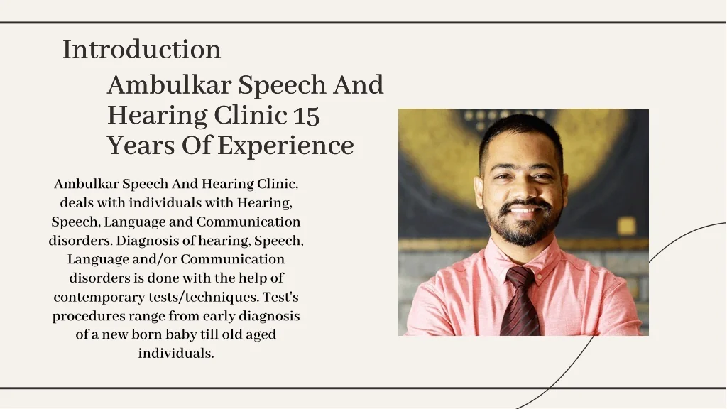 PPT - Speech & Hearing clinic in pune |Kanache Doctor|Ambulkar Speech ...