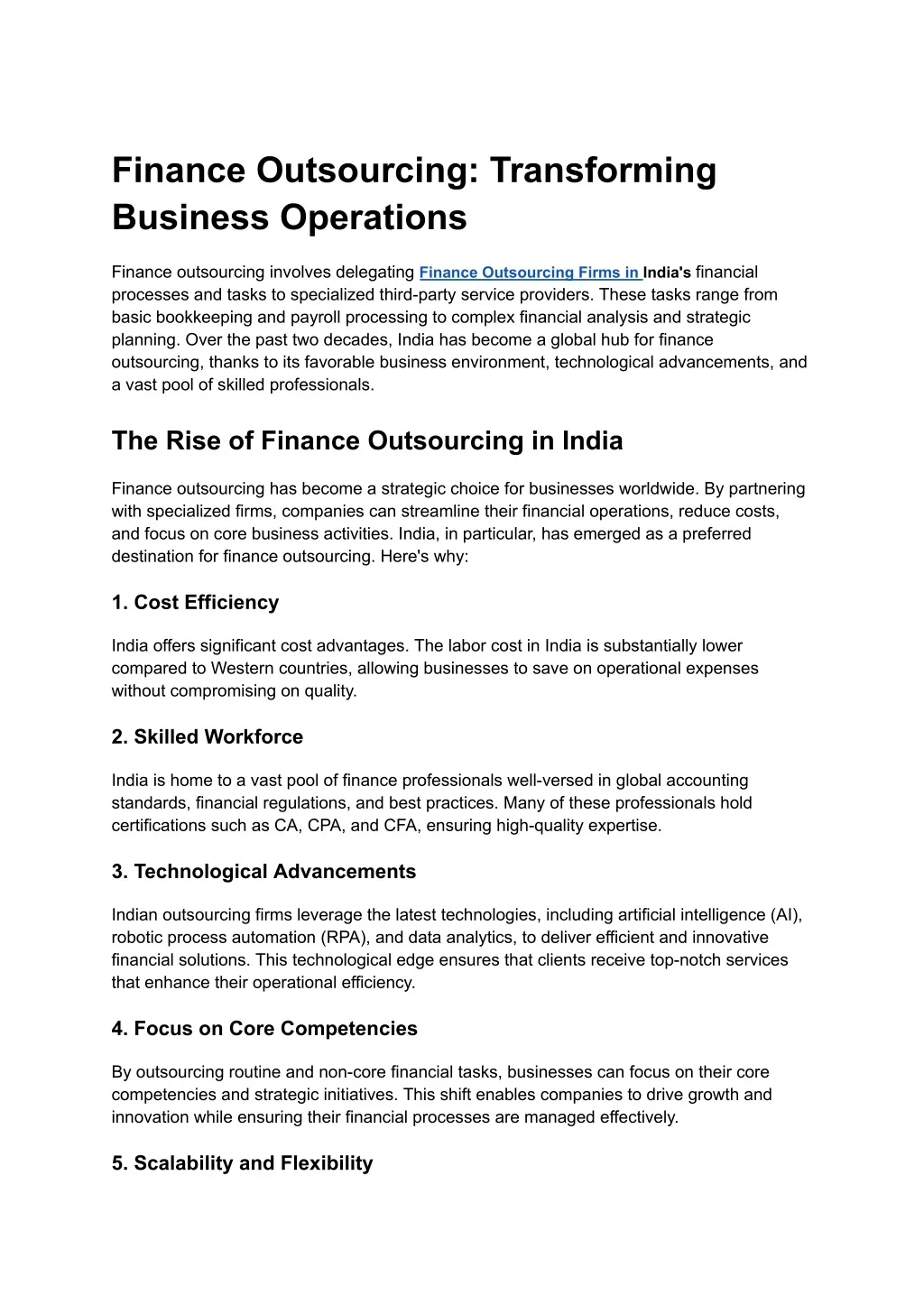 PPT - Finance Outsourcing Firms in India PowerPoint Presentation, free ...