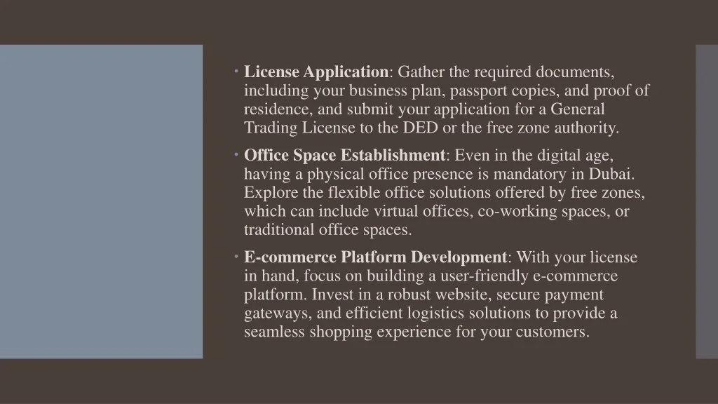 PPT - Establish Your Ecommerce Business in Dubai with a General Trading License PowerPoint ...