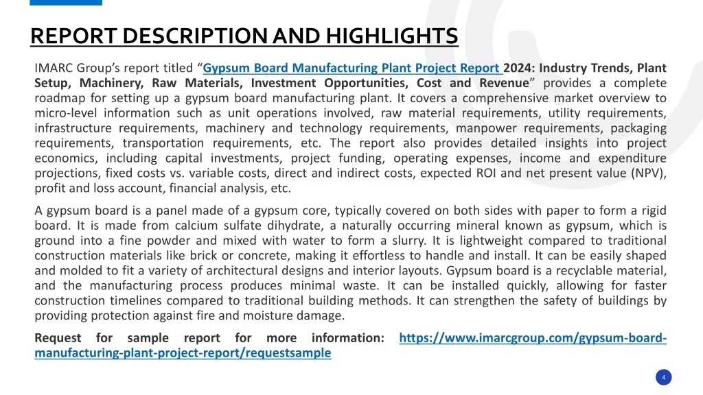 PPT - Gypsum Board Manufacturing Plant Project Report PowerPoint ...