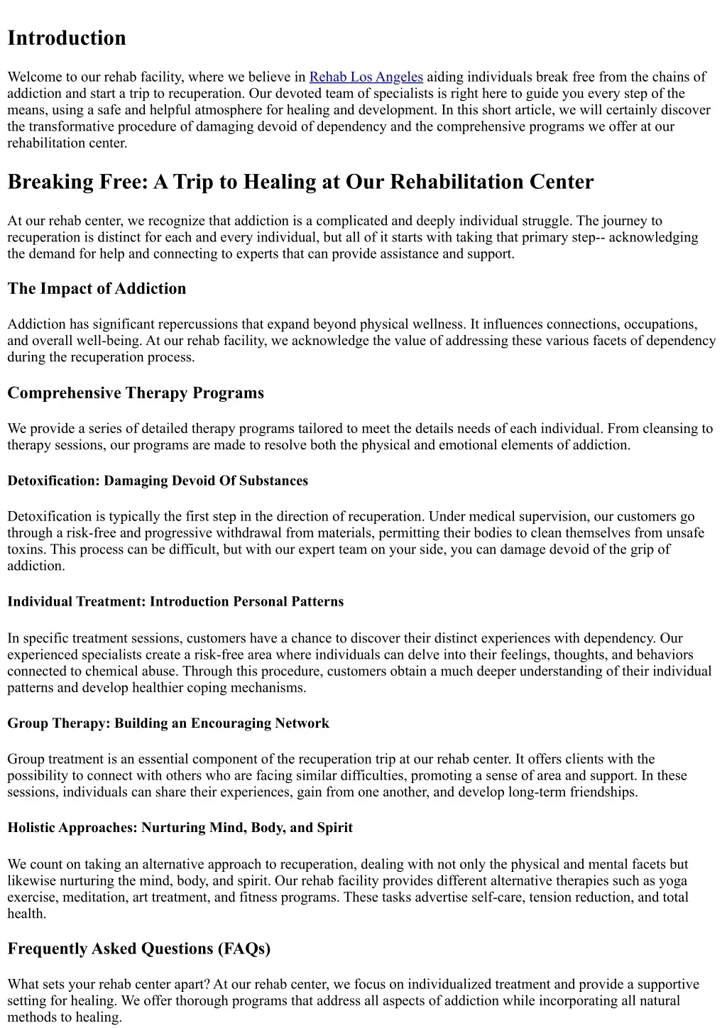 PPT - Breaking Free: A Trip to Healing at Our Rehabilitation Center ...