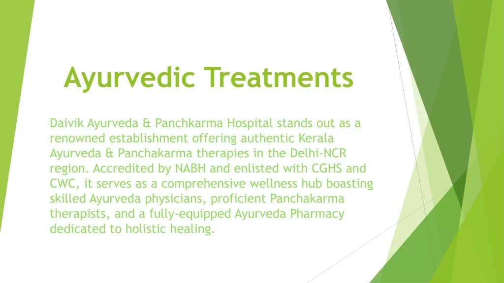 PPT - Daivik Ayurvedic And Panchkarma Hospital PowerPoint Presentation ...