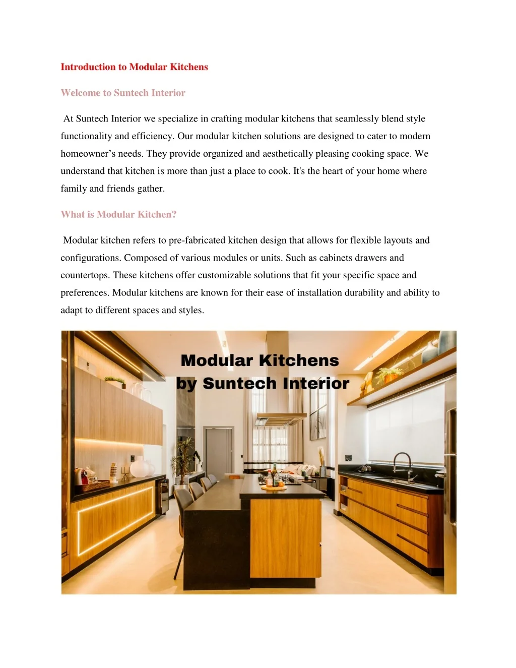PPT - Comprehensive Guide to Modular Kitchens by Suntech Interior ...