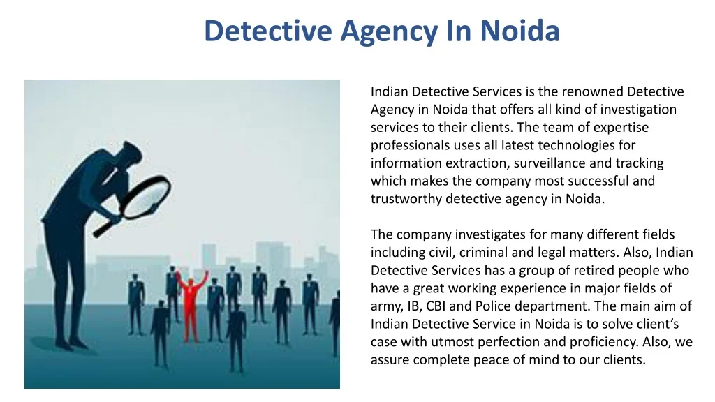 PPT - Detective Agency in Delhi PowerPoint Presentation, free download ...