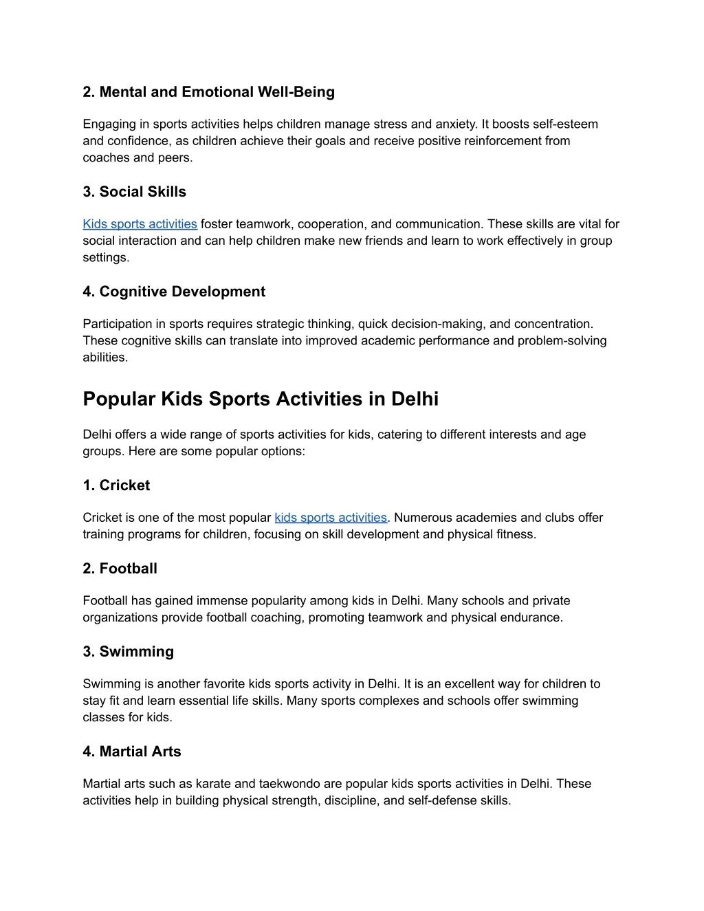 PPT - Kids Sports Activities PowerPoint Presentation, free download ...