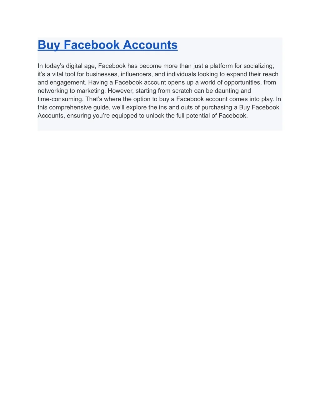 PPT - Buy Facebook Accounts PowerPoint Presentation, free download - ID ...